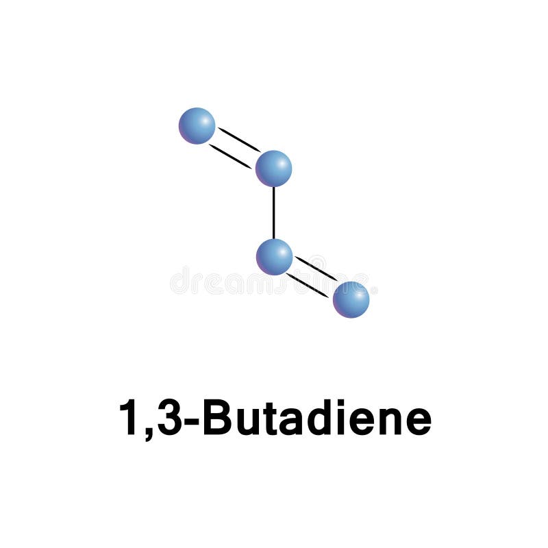 Monomère De 1,3-Butadiene C4H6 Illustration de Vecteur - Illustration ...