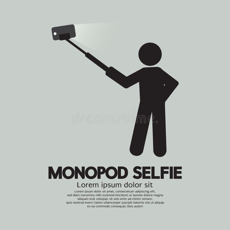 Monopod Selfie Self Portrait Tool for Smartphone Stock Vector ...