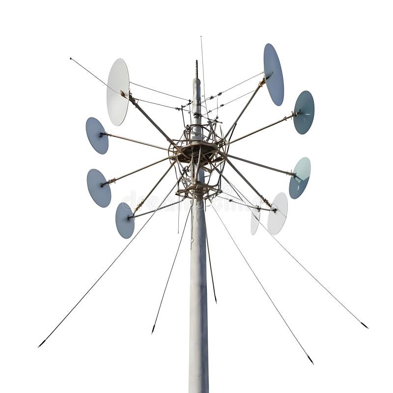 Monopole Antenna Isolated on a White Background Stock Illustration ...