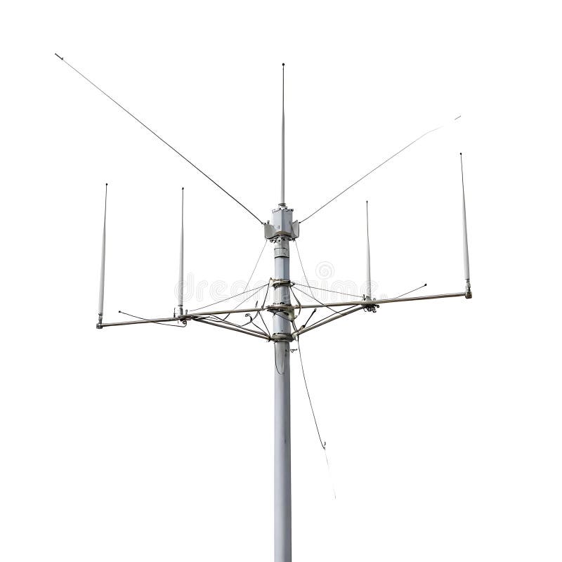 Monopole Antenna Isolated on a White Background Stock Illustration ...