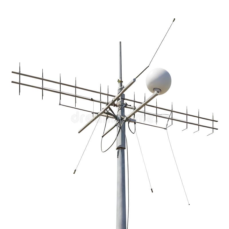 Monopole Antenna Isolated on a White Background Stock Illustration ...