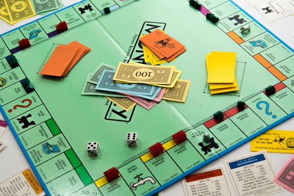 Monopoly Board Game in Play Editorial Photography - Image of game ...
