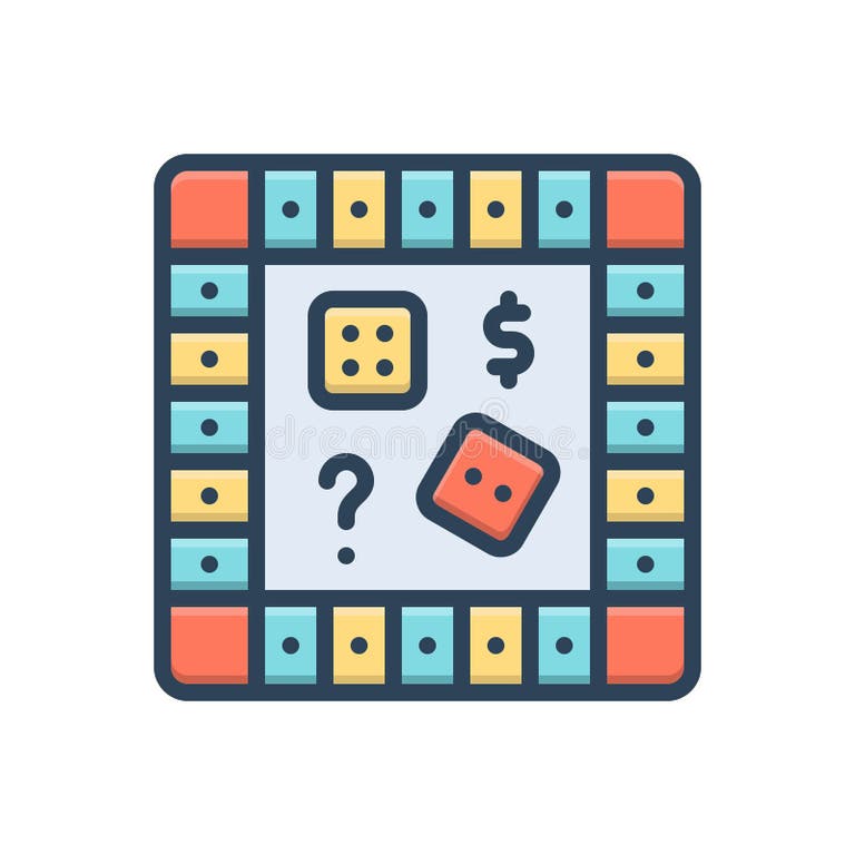Color Illustration Icon for Monopoly, Sport and Game Stock Illustration ...