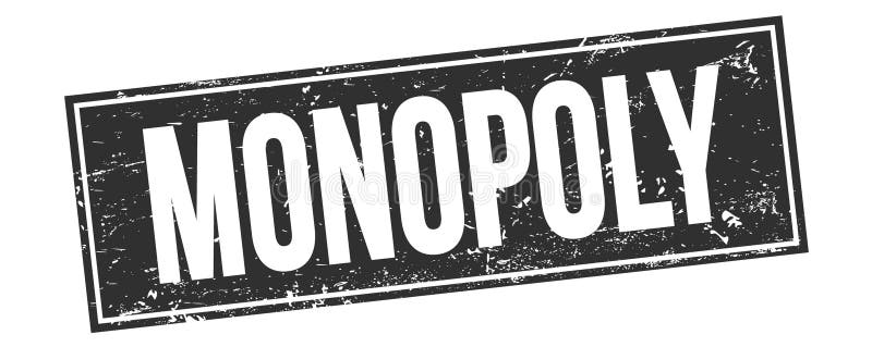 MONOPOLY Text on Black Grungy Rectangle Stamp Stock Illustration ...
