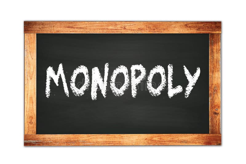 MONOPOLY Text Written on Wooden Frame School Blackboard Stock Photo ...