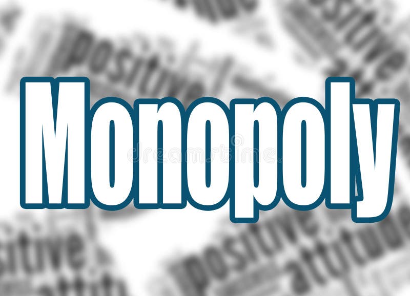 Monopoly Word with Word Cloud Background Stock Illustration ...