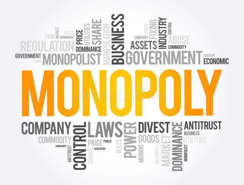 Monopoly Word Cloud Collage, Business Concept Stock Illustration ...