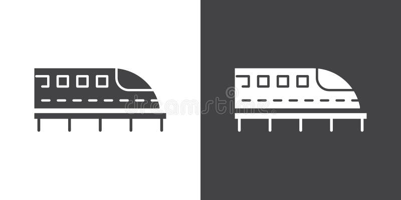 Monorail Icon Thin Line Illustration Set Stock Vector - Illustration of ...