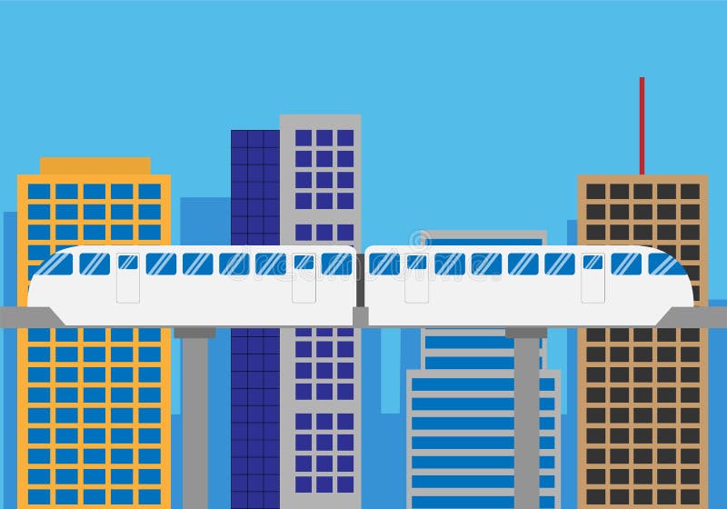 Monorail Cartoon Stock Illustrations – 210 Monorail Cartoon Stock ...