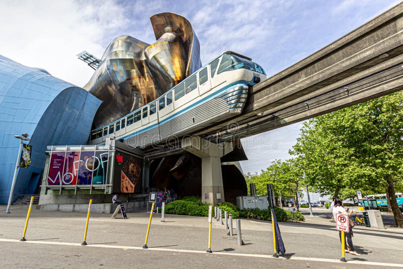 Seattle monorail editorial stock image. Image of bcncollective - 178735419