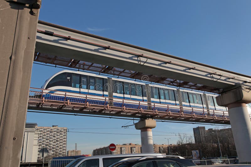 Monorail road in Moscow editorial image. Image of vdnh - 38763595