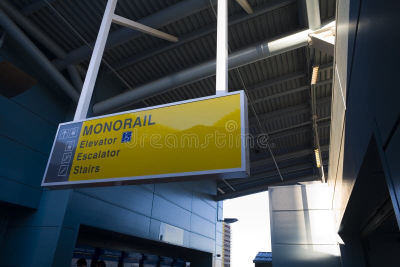 Monorail Signage editorial stock photo. Image of station - 1366778