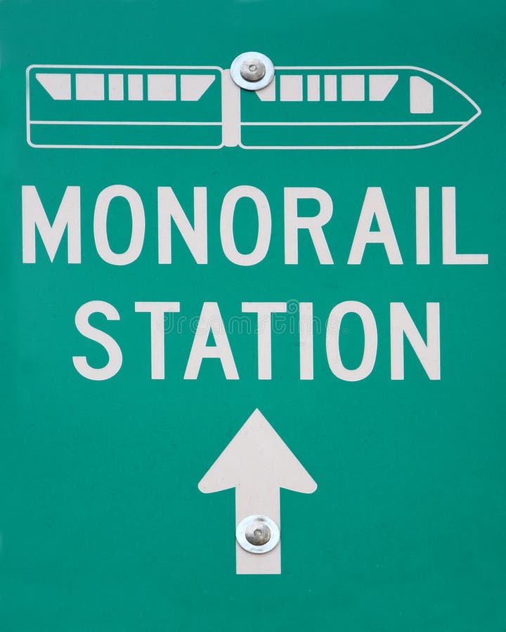 Monorail station road sign stock image. Image of transit - 13496253