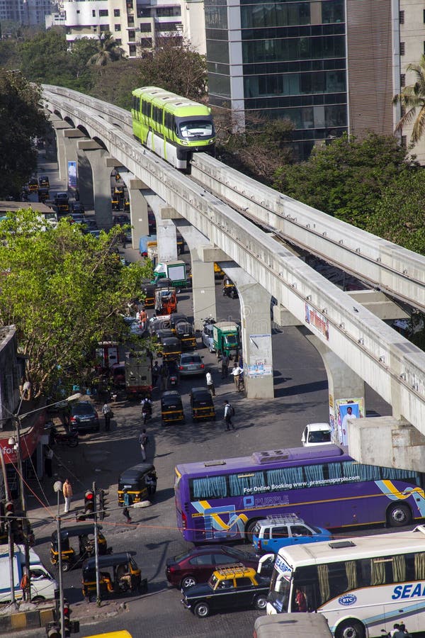 Monorail Test Trails at Chembur, Mumbai Editorial Photography - Image ...