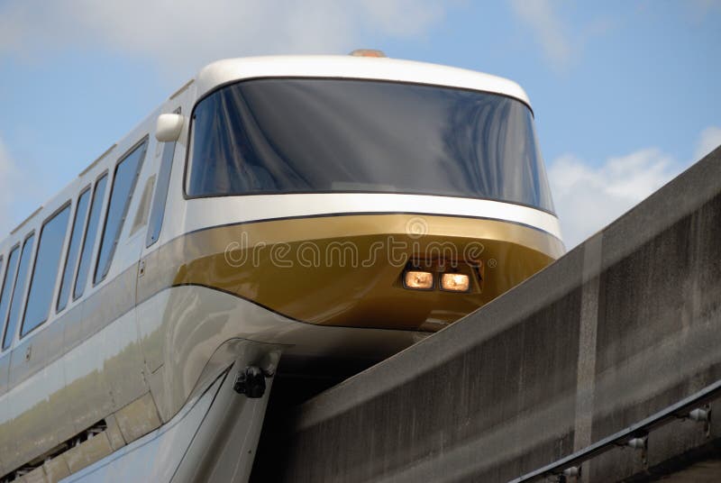 Monorail trail stock image. Image of white, move, moves - 16889057
