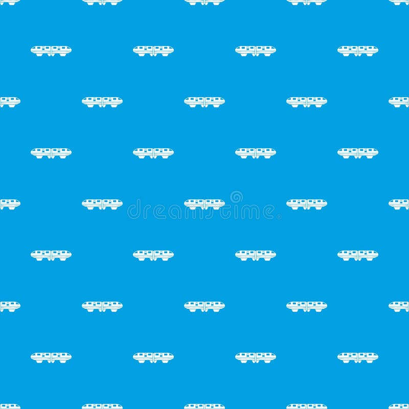 Monorail Train Pattern Seamless Blue Stock Vector - Illustration of ...