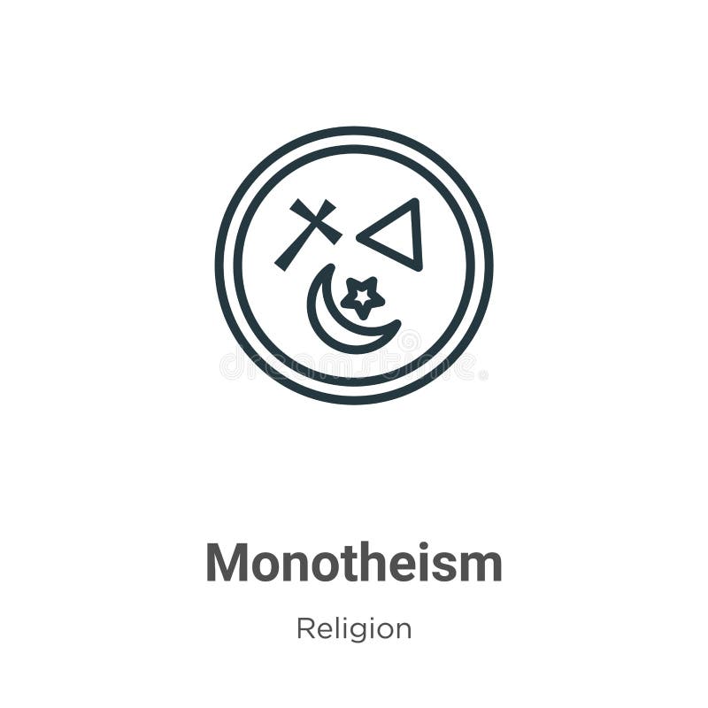 Monotheism Vector Icon in 6 Different Modern Styles. Black, Two Colored ...