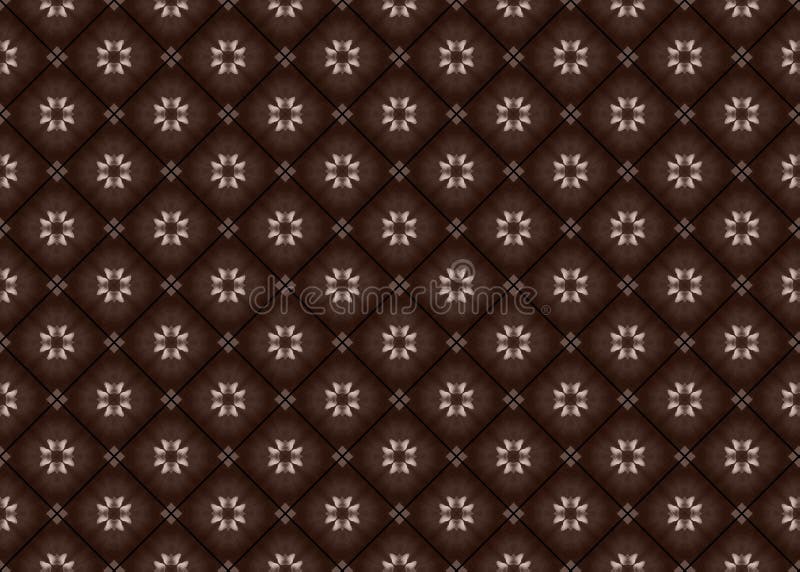Monotone Brown Shapes Seamless Repeat Pattern Illustration Stock ...