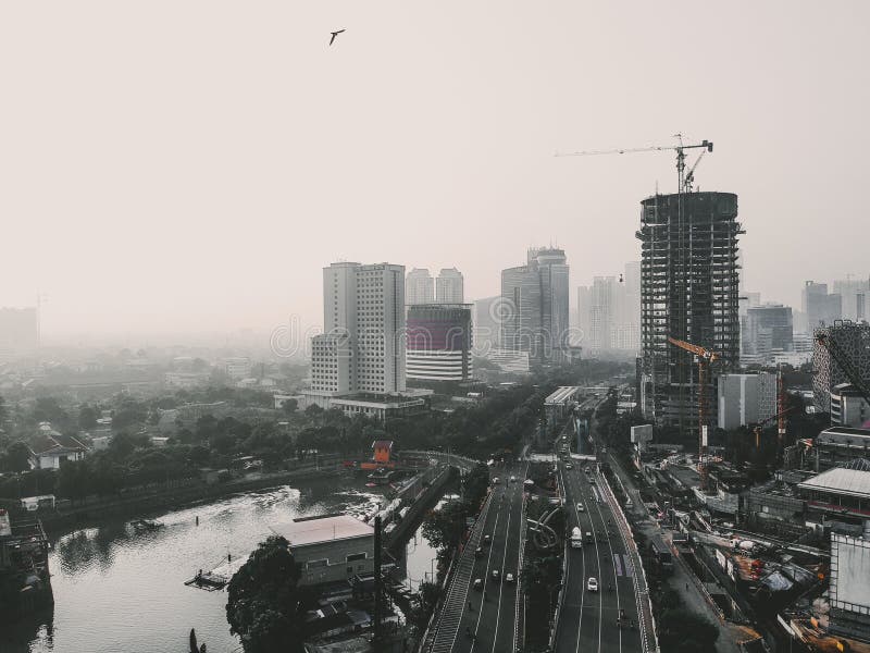 Monotone of cityscape view stock image. Image of bright - 129884233