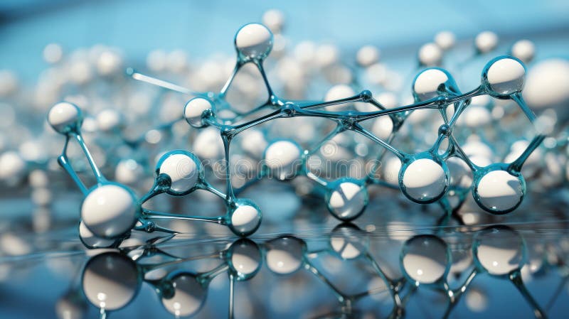 Monotone Molecule Network stock illustration. Illustration of complex ...