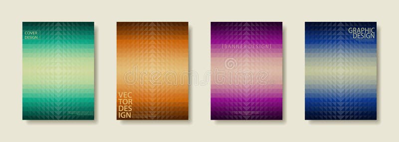 Monotone Poster Design Geometric Triangle Background Stock Vector ...