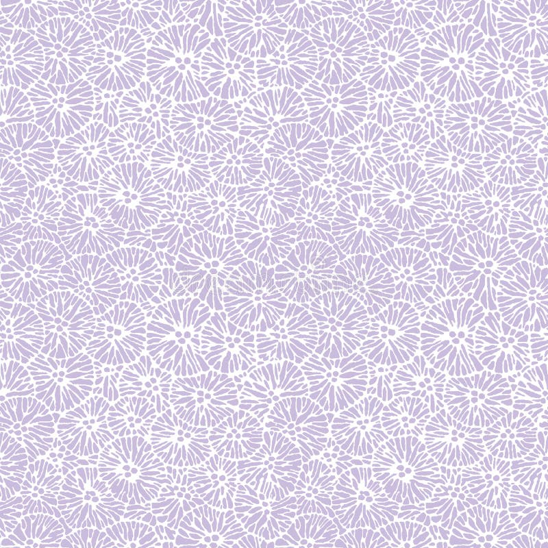 Monotone Purple Allover Easter Floral Repeat Pattern Stock Illustration ...
