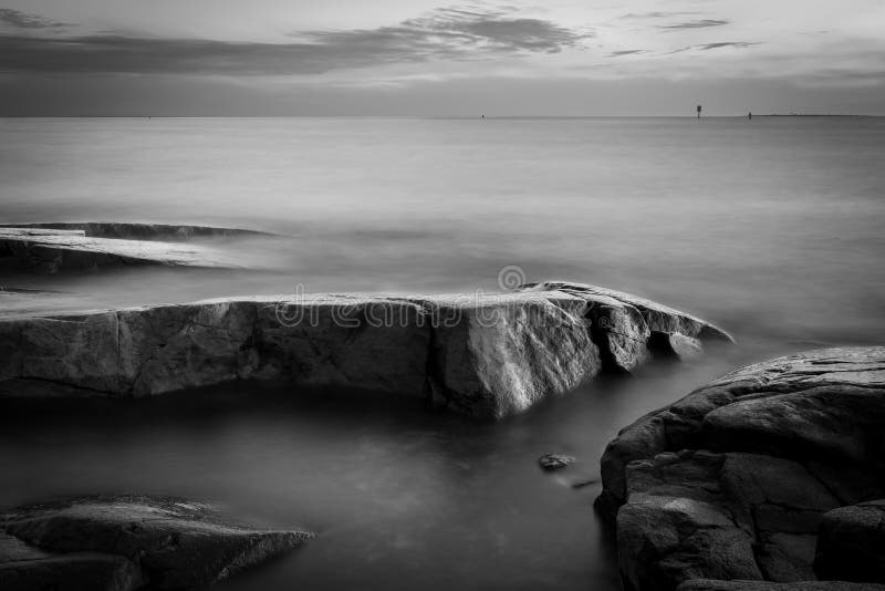 Monotone Seascape stock image. Image of monotone, edge - 24915047