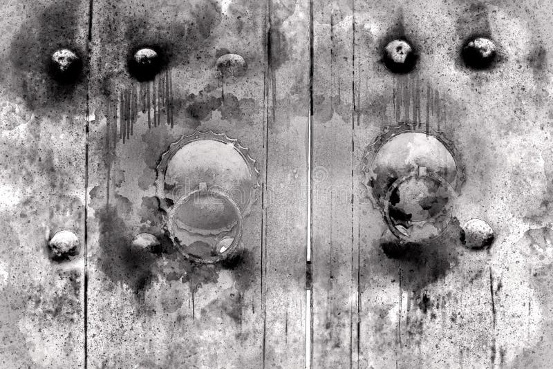 Monotone Shade Image of Closed Doors Stock Illustration - Illustration ...