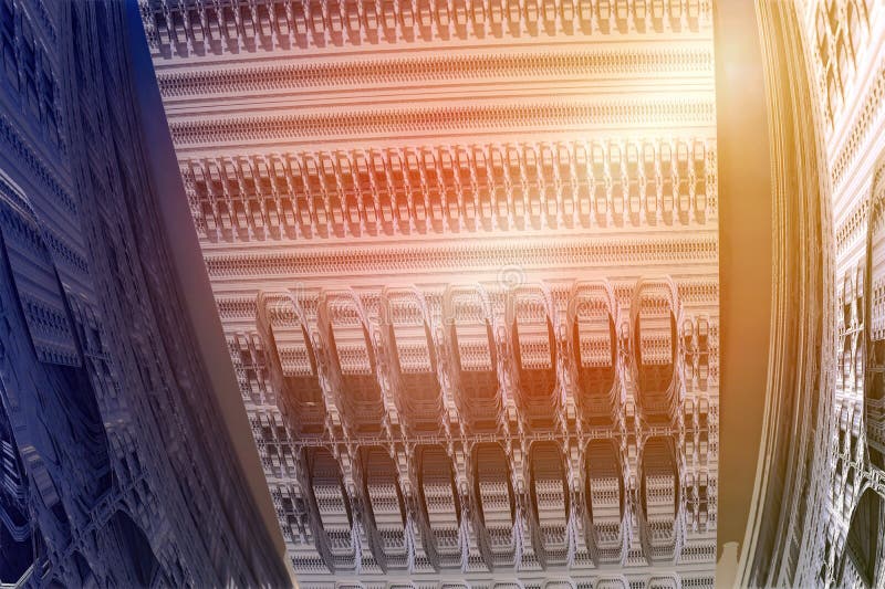 Monotonous Facade with a Pattern of Various Rectangles on a Skyscraper ...