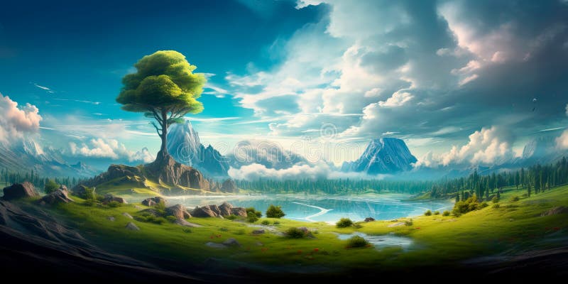 Monotonous Landscape with a Limited Number of Elements, Creating ...