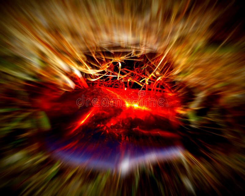 Monotype. Beautiful Fire Glow. Stock Photo - Image of modern, glow ...