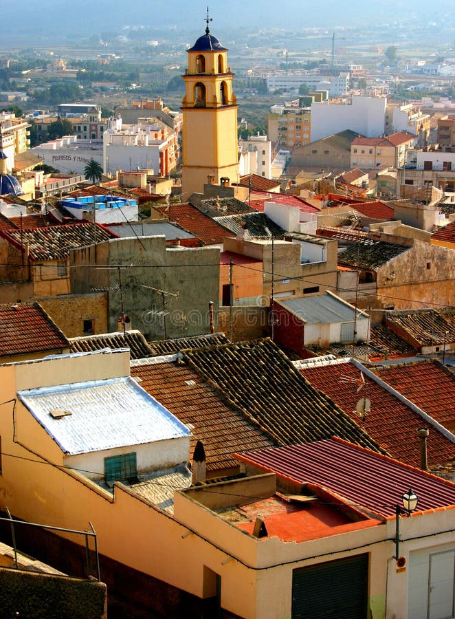 Monovar stock image. Image of monovar, alicante, rooftiles - 4243485