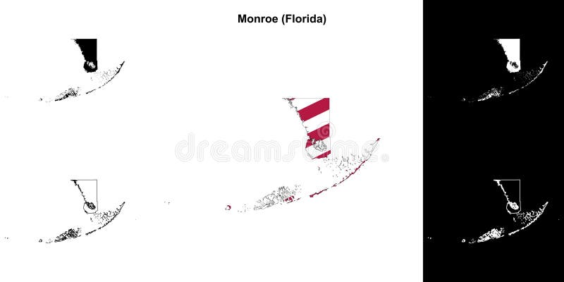 Monroe outline map stock vector. Illustration of boundaries - 323866656