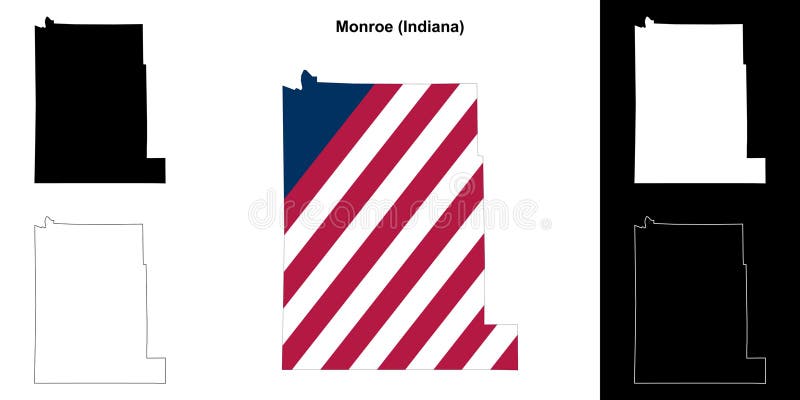 Monroe outline map stock vector. Illustration of blank - 323884977