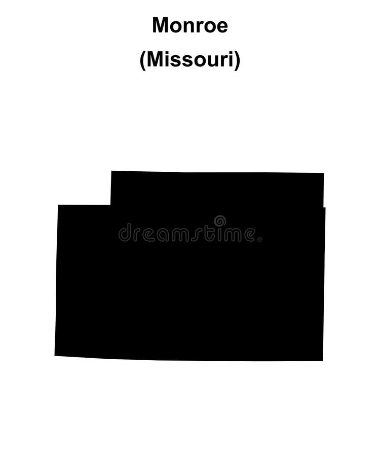 Monroe outline map stock vector. Illustration of tourism - 361615125