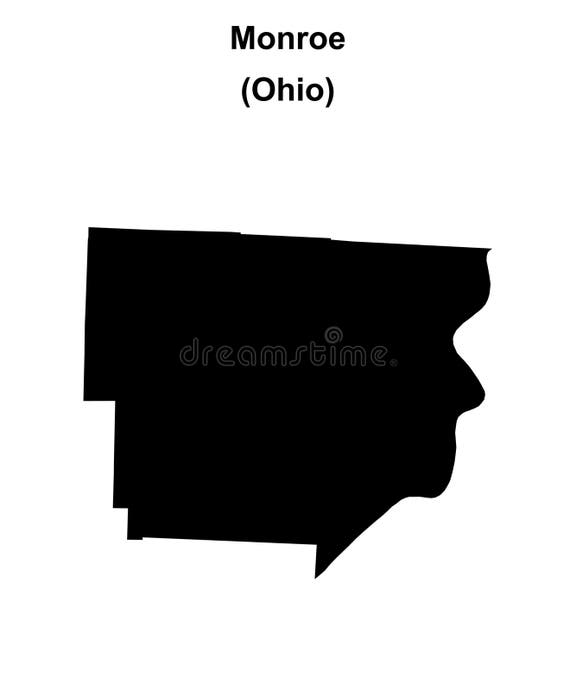 Monroe outline map stock vector. Illustration of icon - 361750702