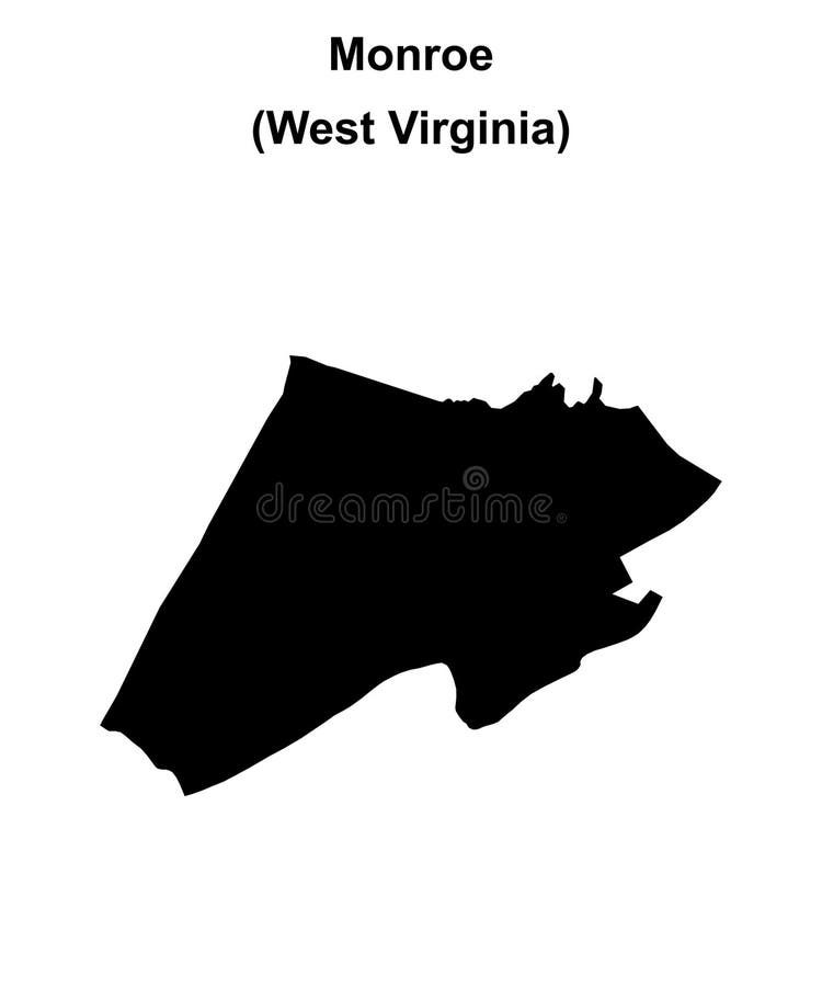 Monroe outline map stock illustration. Illustration of empty - 361877739