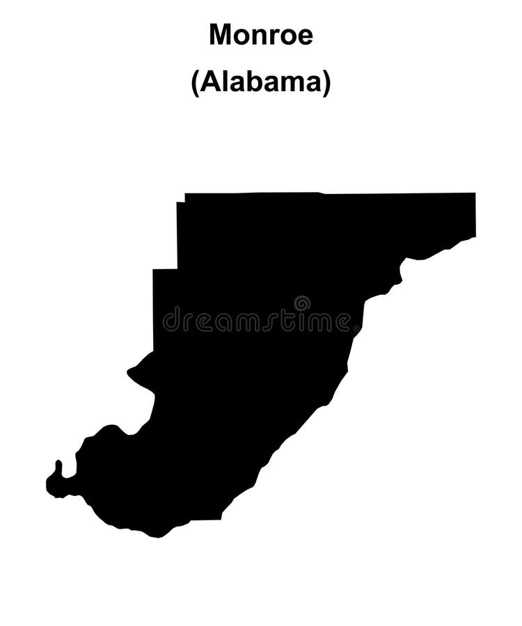 Monroe outline map stock vector. Illustration of template - 357880987