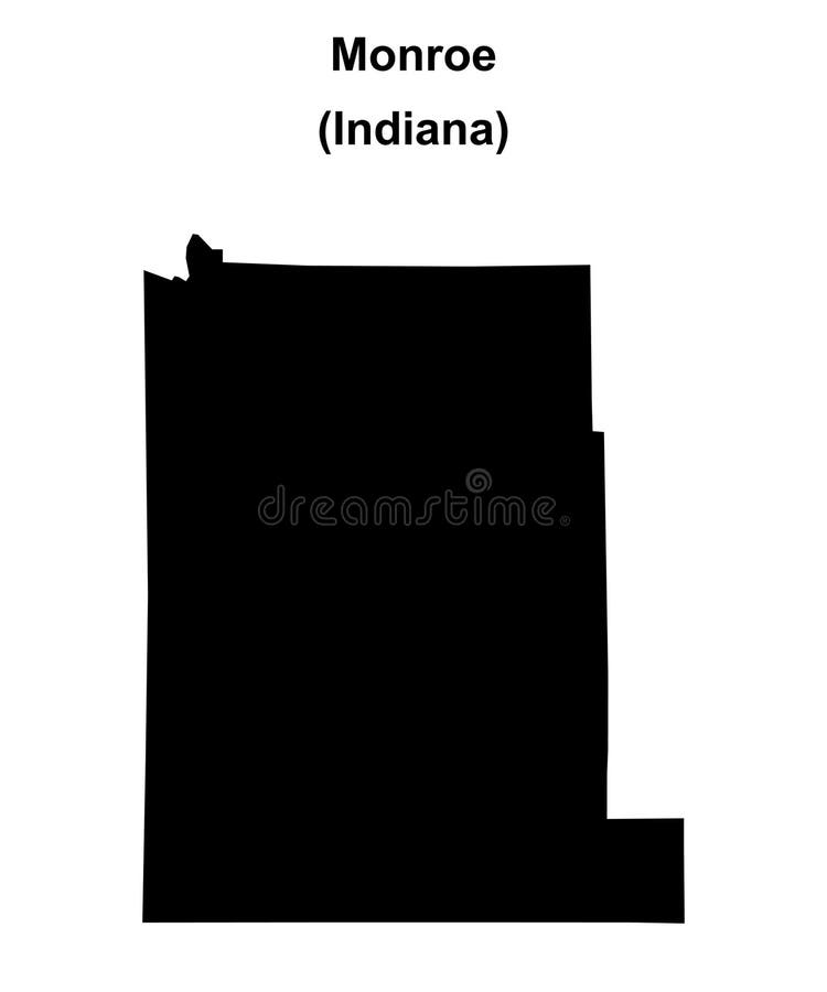 Monroe outline map stock vector. Illustration of blank - 361546779
