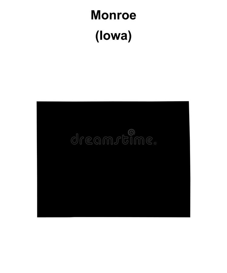 Monroe outline map stock vector. Illustration of template - 361543965