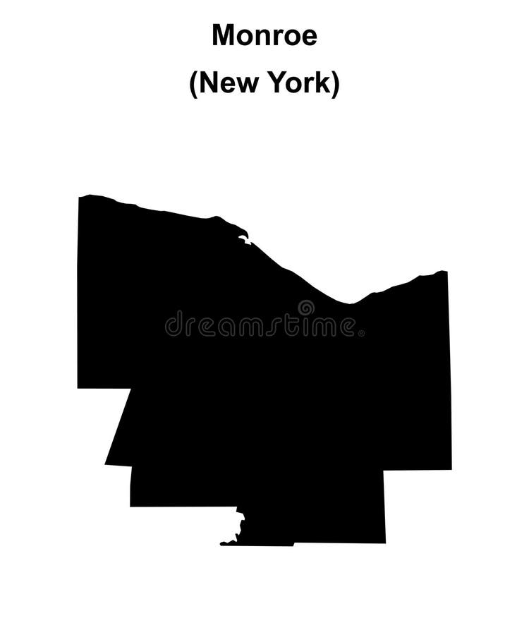 Monroe outline map stock vector. Illustration of template - 361728360