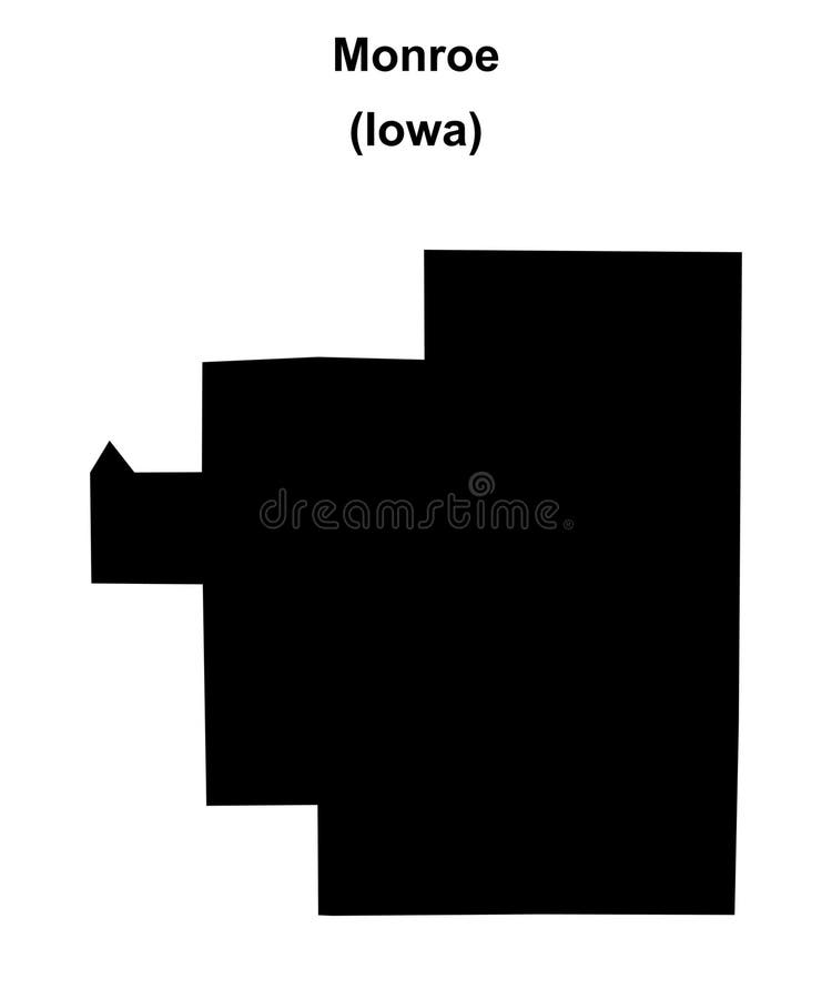 Monroe outline map stock vector. Illustration of monroe - 387205892