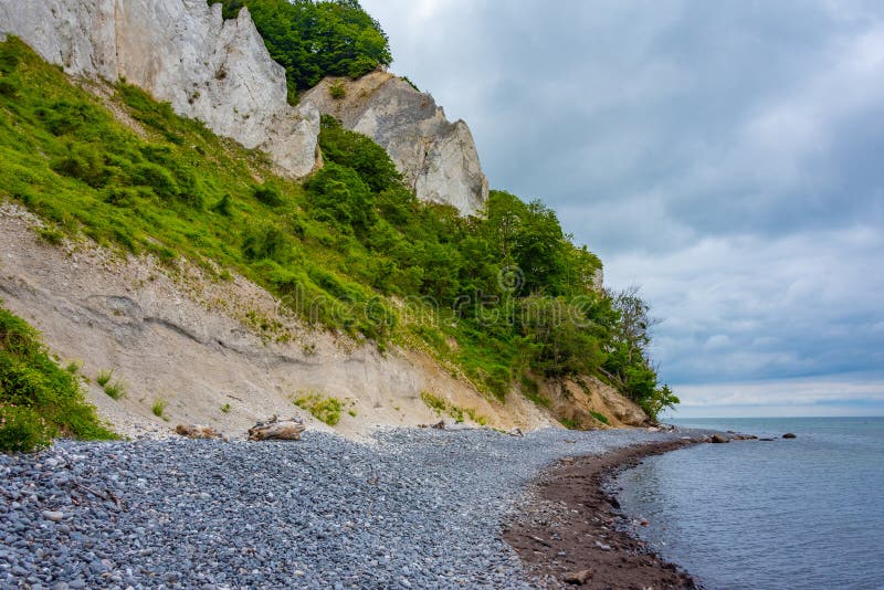 Mons Klint White Cliffs in Denmark Stock Photo - Image of white ...