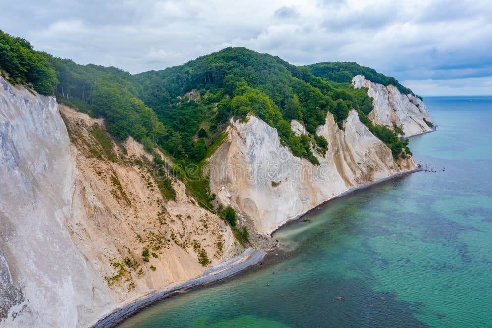 Mons Klint White Cliffs in Denmark Stock Photo - Image of rock ...