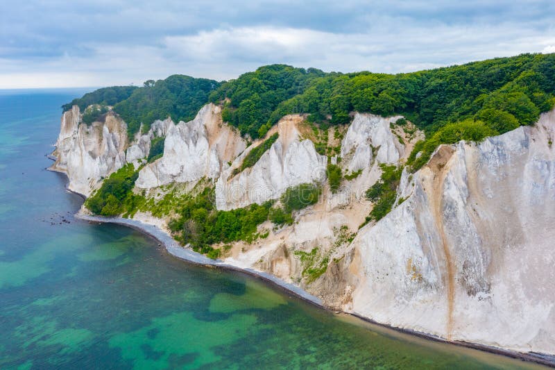 Mons Klint White Cliffs in Denmark Stock Image - Image of scandinavian ...
