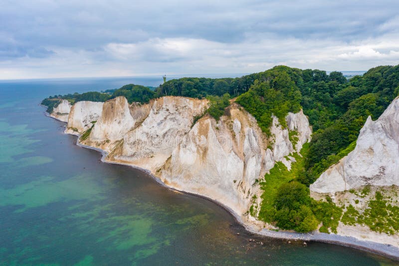 Mons Klint White Cliffs in Denmark Stock Photo - Image of chalk, coast ...