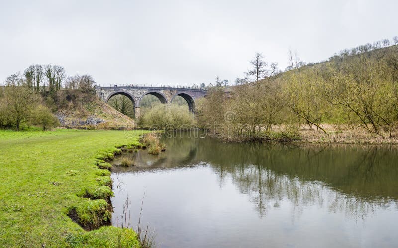 Monsal Head Bridge Panorama Stock Image - Image of beautiful, monsal ...