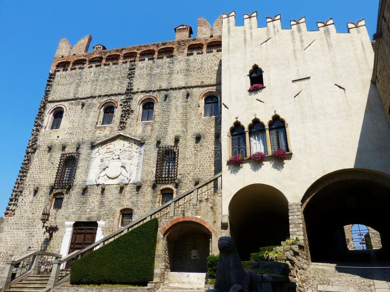 Facade of the Castle of Monselice. Stock Photo - Image of monselice ...
