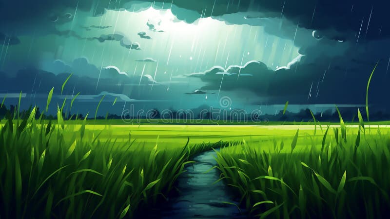 Monsoon Landscape Stock Illustrations – 664 Monsoon Landscape Stock ...