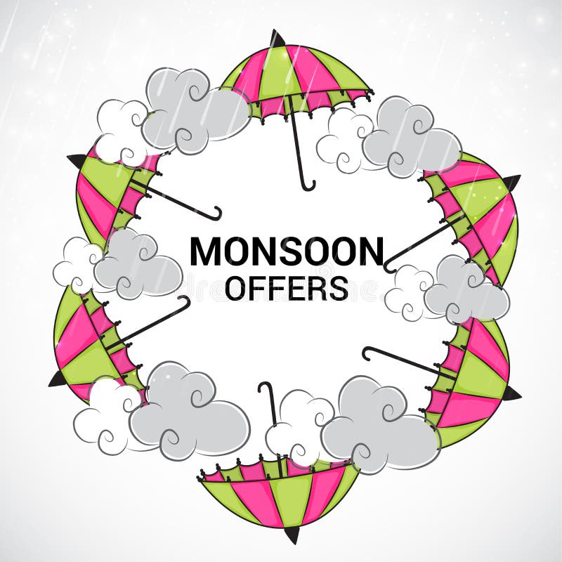 Monsoon Offers stock illustration. Illustration of monsoon - 93923744